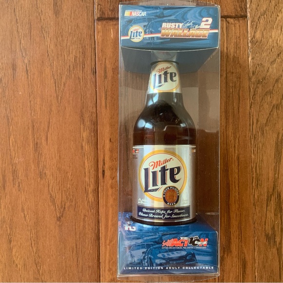 Rusty Wallace | Other | Rusty Wallace Miller Lite Beer Bottle With Car ...
